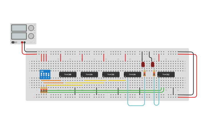 Circuit design Circuito Lògico Nº4 | Tinkercad