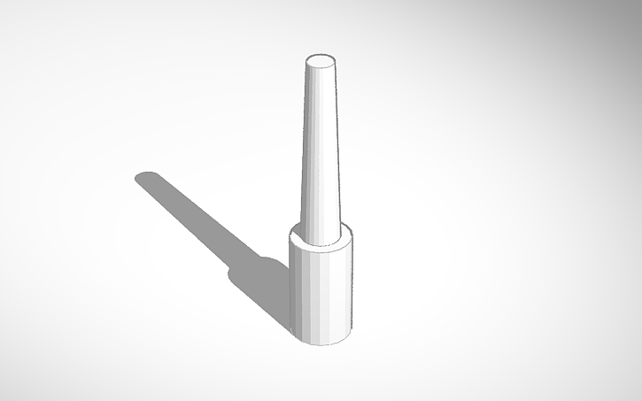 3D design cribbage peg - Tinkercad
