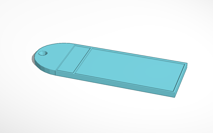 3D design keychain base - Tinkercad