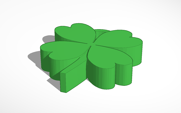 3D design Four-Leaf Clover - Tinkercad