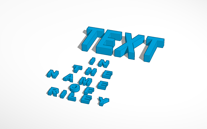 3D design TEXT - Tinkercad