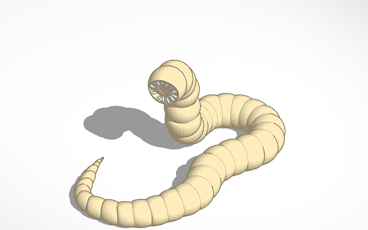 3D design Giant Sand Worm - Tinkercad
