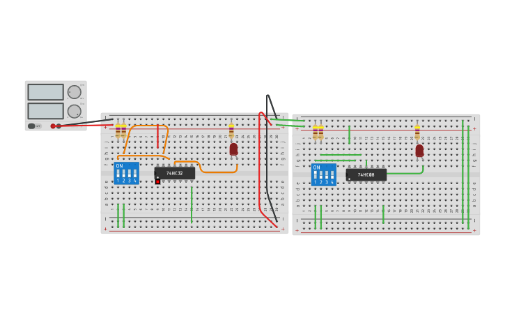 Circuit design OR GATE | Tinkercad