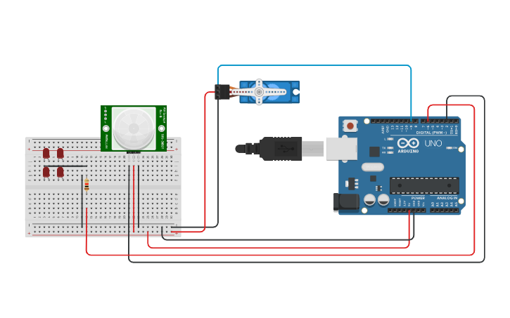 Circuit design Embedded System and IOT Mini Project For Presentation - Tinkercad