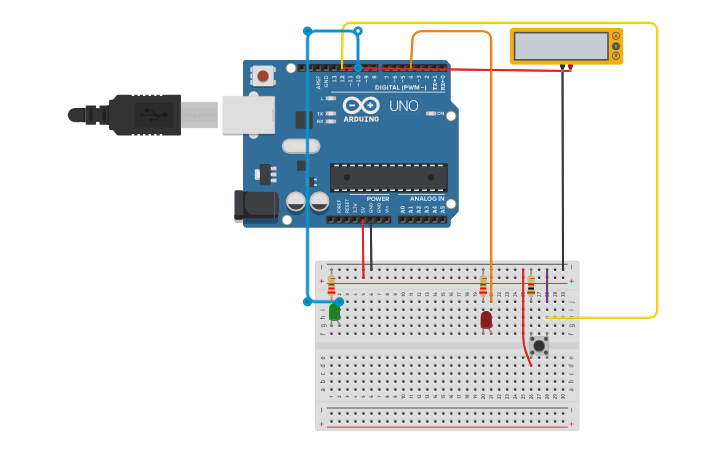 Circuit design led clignote - Tinkercad