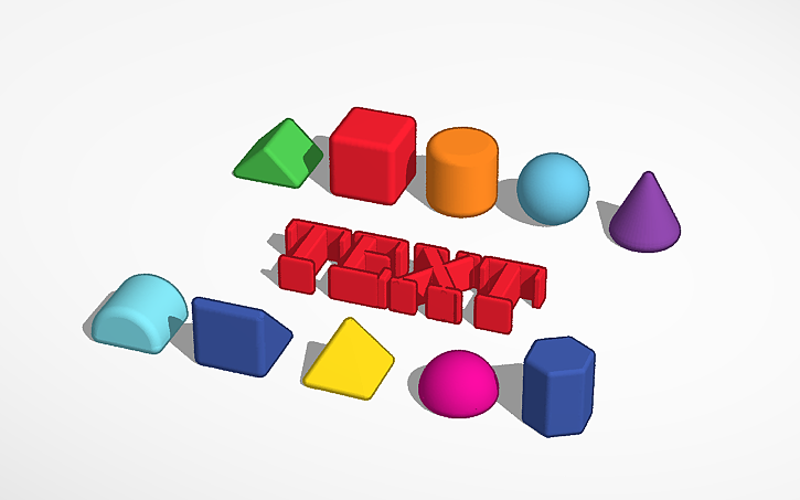 3D design Rounded Basic Shapes - Tinkercad
