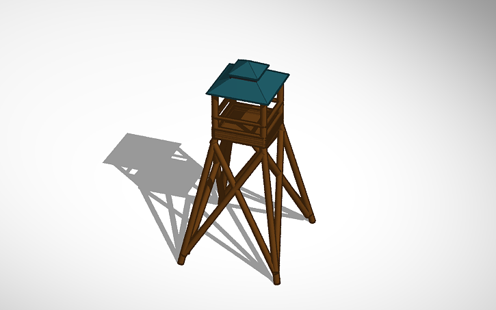 3D design Example Watch Tower - Tinkercad