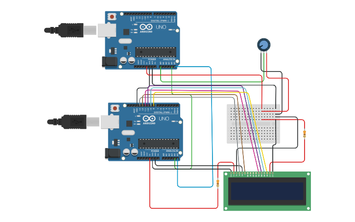 Circuit design Lab 4 Mikrokontroler I2C - Tinkercad