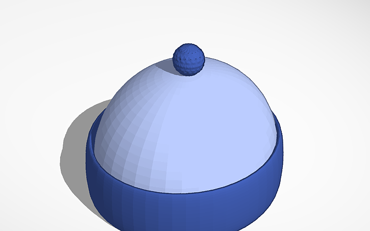 3D design blue hat - Tinkercad