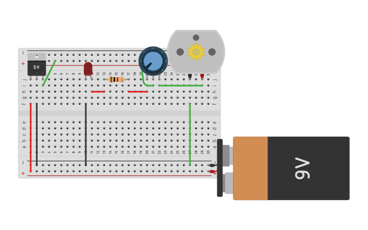 Circuit Design Dc Motor Led And Potentiometer Together Tinkercad