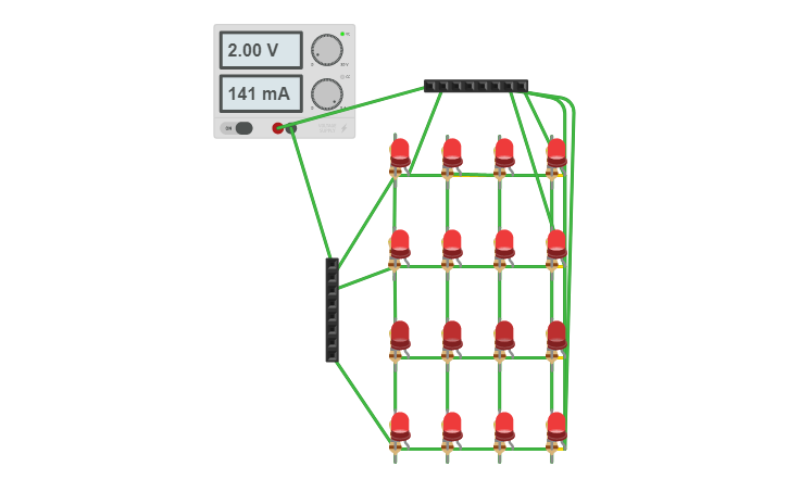 Circuit Design Matrix Led 4x4 Tinkercad