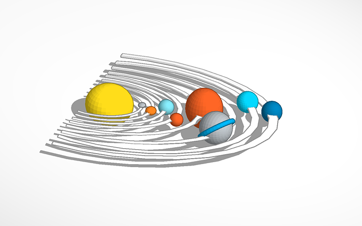 3D design Sistema solar. - Tinkercad