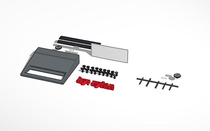 3D design assemble the typewriter!!!! | Tinkercad