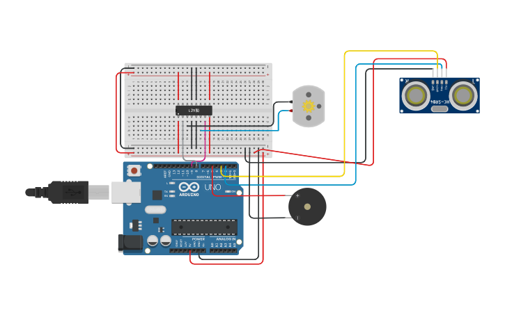 Circuit design Tank Level Control System(by susheel and venkat) - Tinkercad