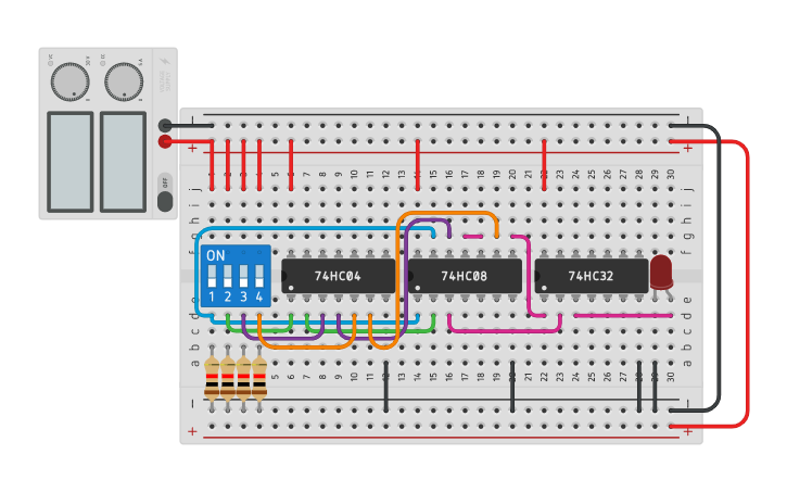 Circuit design Ejercicio 8 | Tinkercad