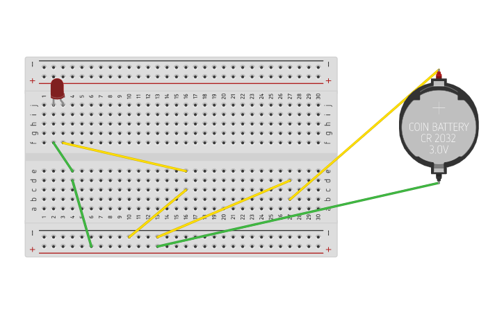 Circuit design bread board | Tinkercad