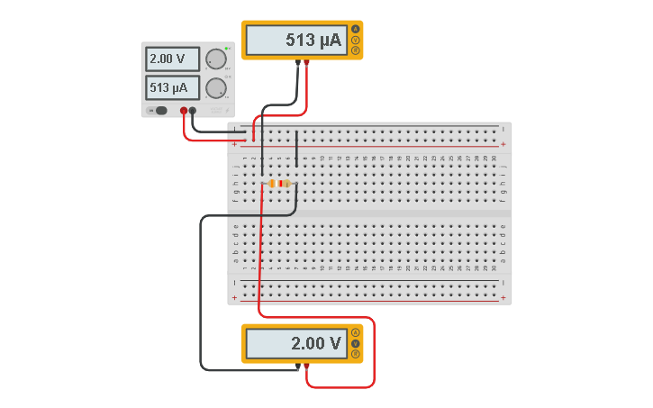 Circuit design LEI DE OHM 3,9K | Tinkercad
