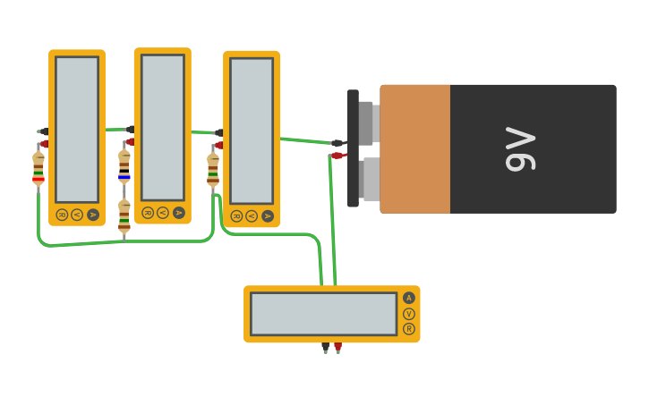 Circuit design Electrical Training KCL Parallel circuit | Tinkercad