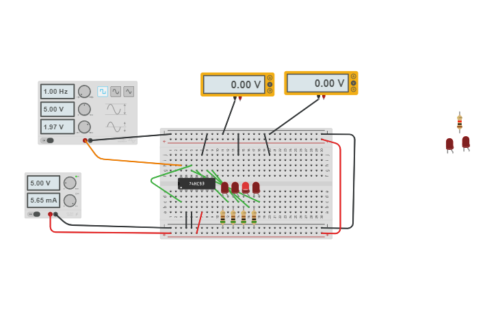 Circuit design Counter Circuit - Tinkercad