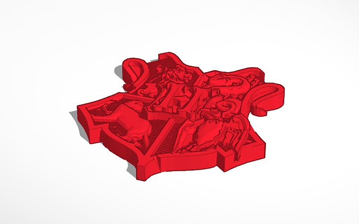 3D design hogwarts crest - Tinkercad