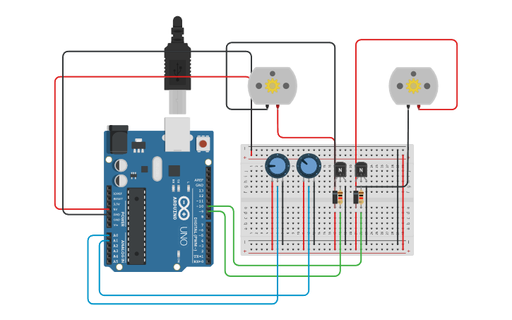 Circuit design Ass.1 with the code - Tinkercad