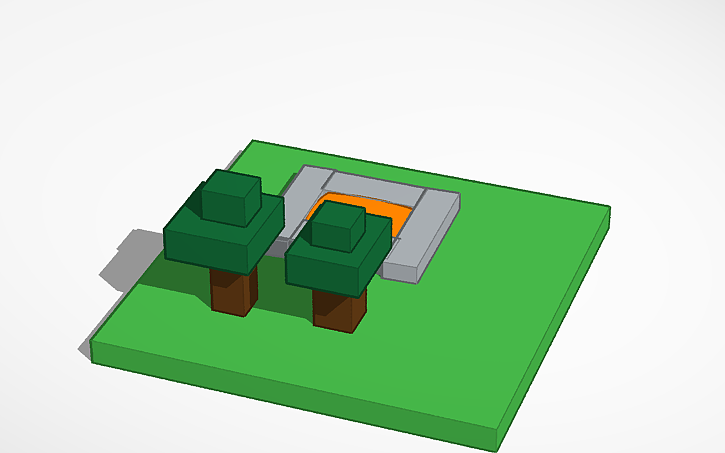 3D design Simple Minecraft World - Tinkercad