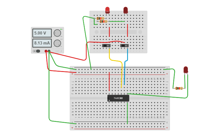 Circuit design bramka nand | Tinkercad