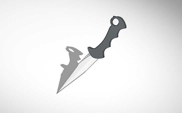 3D design cs:go karambit | Tinkercad