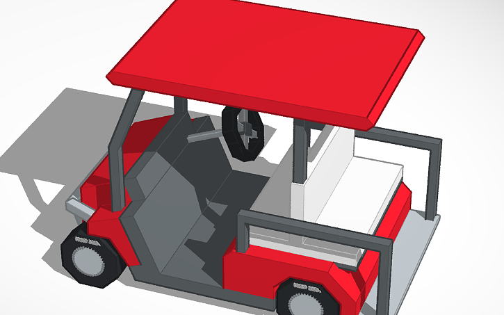 3D design golf cart - Tinkercad