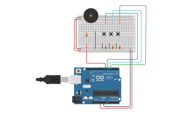 Circuit design A01705480 - Act Buzzer | Tinkercad
