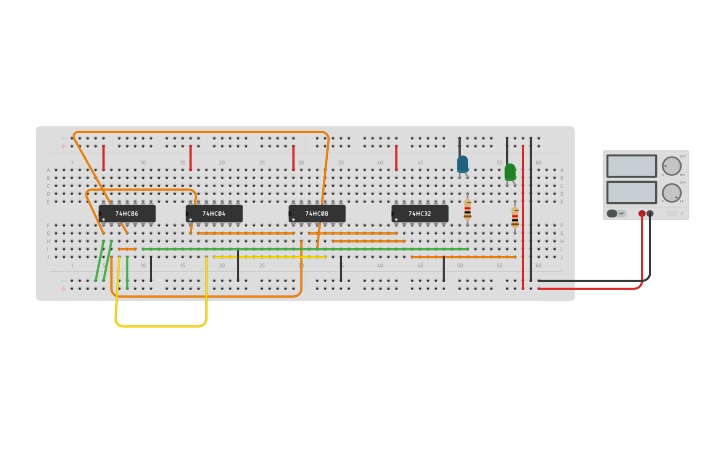 Circuit Design 4 Full Subtraction Circuit Tinkercad