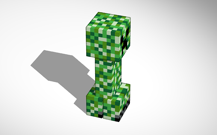 3D design creeper minecraft - Tinkercad