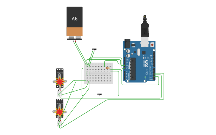 Circuit design Useless Box | Tinkercad