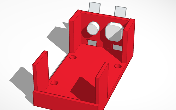 3D design 9V Battery Mount - Tinkercad