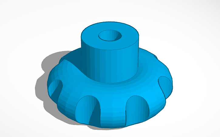 3D design Knob for hex nut tightening - Tinkercad