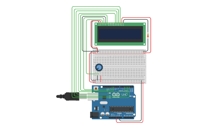 Circuit design Display LCD | Tinkercad