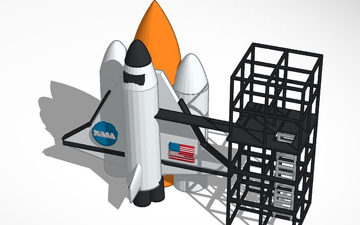 3D design space shuttle - Tinkercad