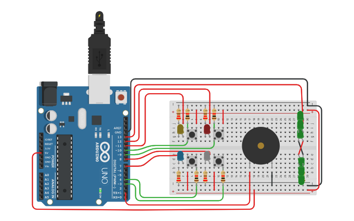 Circuit design Trabalho final | Tinkercad