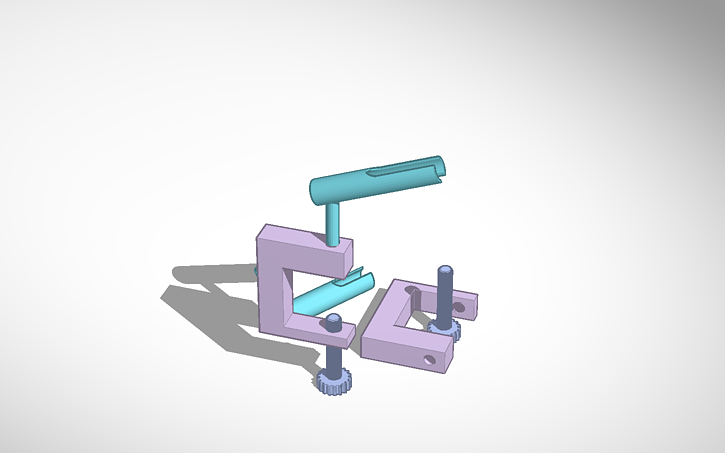 3D design Airbrush holder with table clamp - Tinkercad