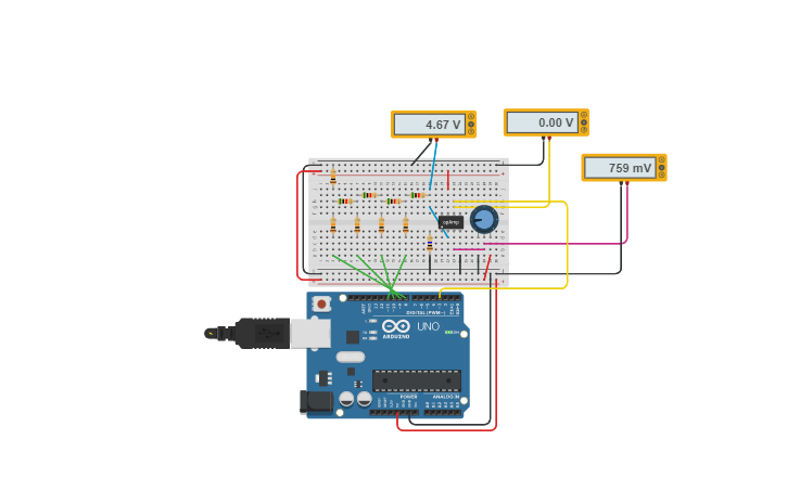 Circuit design FET10V - Sukzessive Approximation | Tinkercad