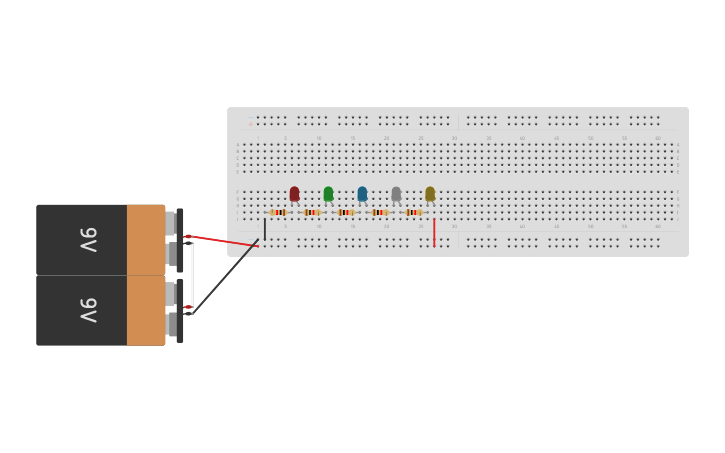 Circuit Design Parallel Circuit In Breadboard Tinkercad