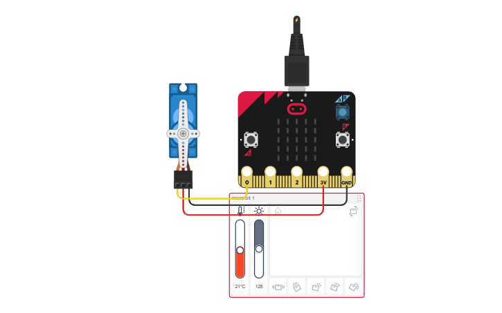 Circuit design Projeto servo motor - Tinkercad