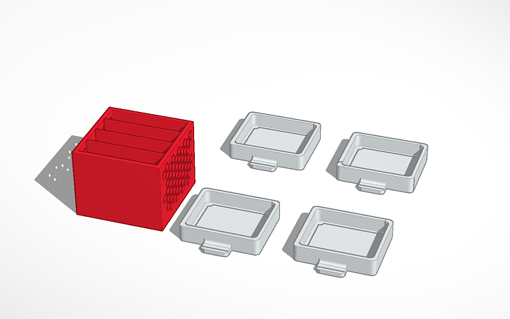 3D design Mini Desktop Drawers | Tinkercad