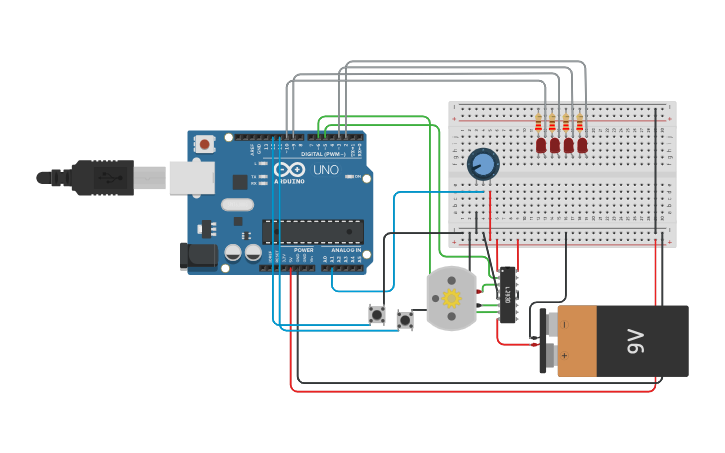 Circuit design Motor - Tinkercad