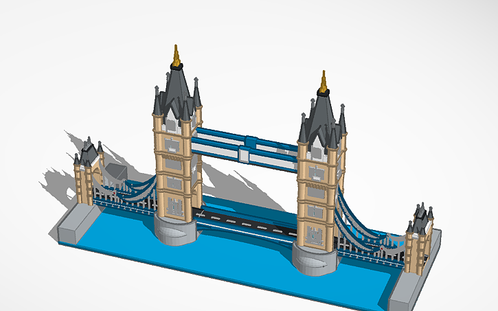 3D design London bridge - Tinkercad