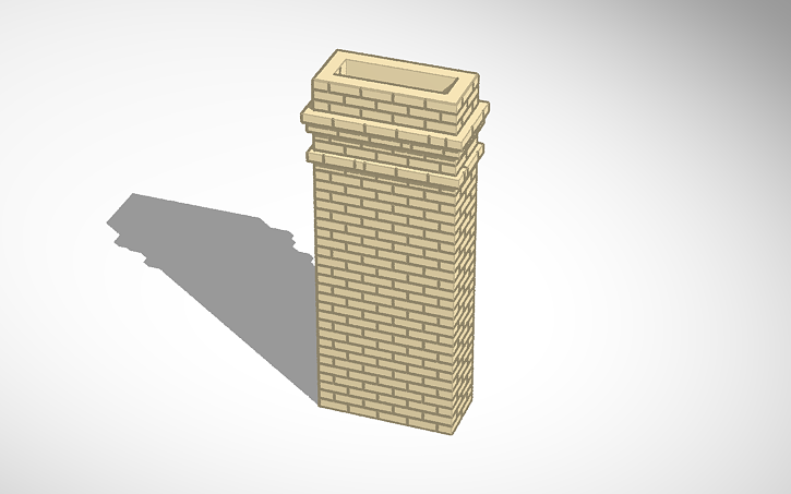 3D design Copy of Brick chimney 2x4.5 | Tinkercad
