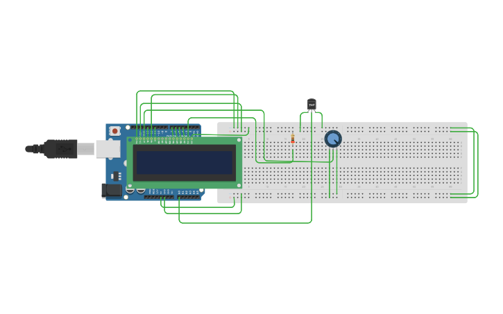 Circuit design Temperature Measure - Tinkercad