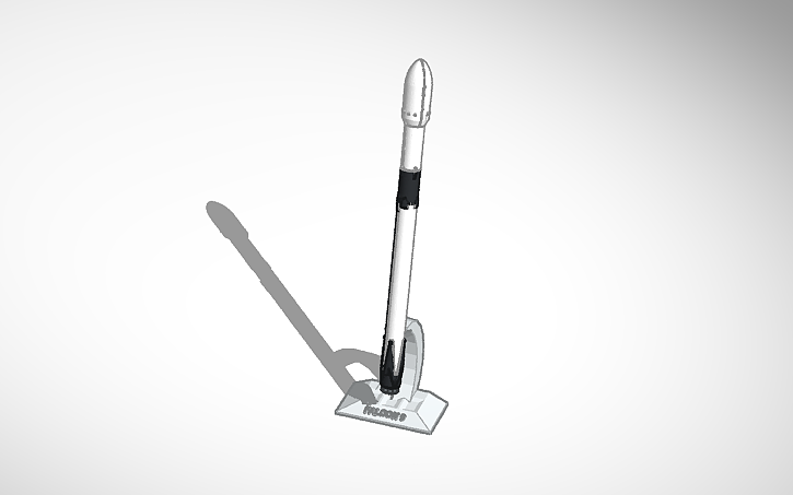 3D design Print it!!! Falcon 9 stand | Tinkercad