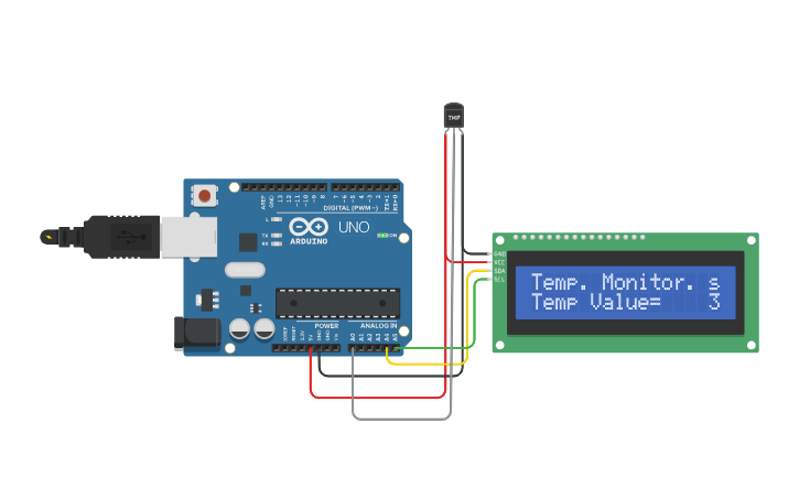 Circuit Design Temperature Control System Tinkercad