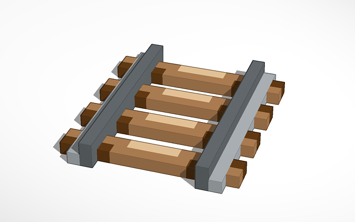 3D design Minecraft 3D rails | Tinkercad
